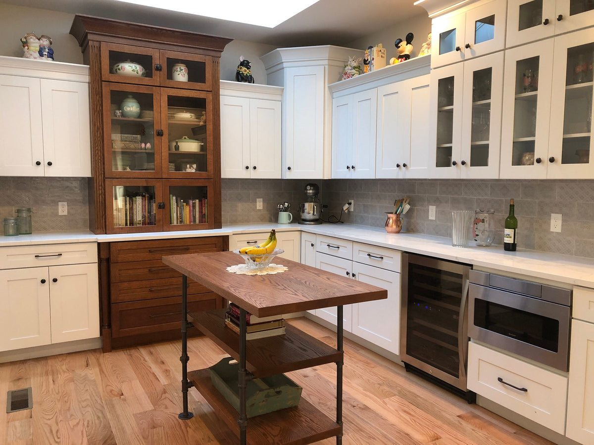 Industrial pipe and solid wood kitchen island – Pipe And Wood Designs